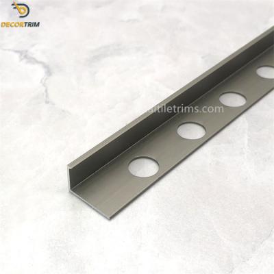 China 10mm Chrome L Shape Aluminium Trim Angle Edge Customized Color for sale