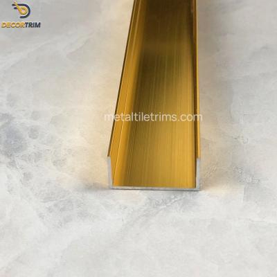 Cina Strisce di canale in U in oro lucido polacco in alluminio 6063 T5 in vendita