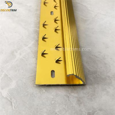 Cina Aluminico oro di guarnizione tappeto camber Transition Strip 6063 Materiale in vendita