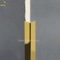 China Aluminum Corner Edge Protector Wall Corner Strips 1.1mm Thickness Gold Matte Silver for sale
