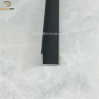 China Aluminum Wall Protection Corner Guard Tile Outside Corner Trim Matt Black 2.5m for sale
