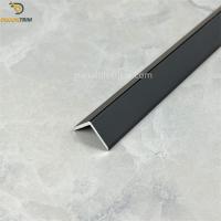China Aluminum Wall Protection Corner Guard Tile Outside Corner Trim Matt Black 2.5m for sale