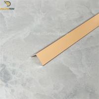 China Aluminum Tile Trim Wall Corner Protector Strips 10mm Polish Gold Matt Silver for sale