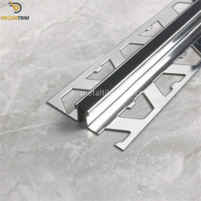 China Acessórios de azulejos de acabamento de aço inoxidável Expansão do perfil da articulação Altura 10 mm à venda