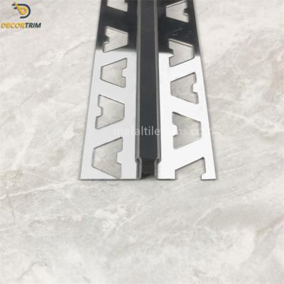 China Acessórios de azulejos de acabamento de aço inoxidável Expansão do perfil da articulação Altura 10 mm à venda
