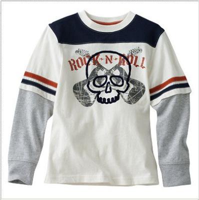 China boy tee shirt,long sleeve shirt ,100% cotton, 3T-10T for sale