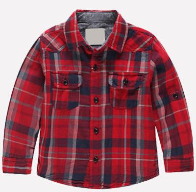 China boy woven shirt, boy plaid shirt, 100% cotton poplin ,4-10T for sale