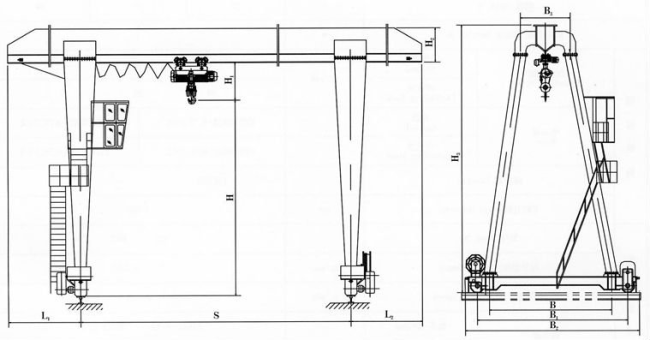 Modello Electric Hoist 500kg 1000kg 2000kg 3000kg di MH che solleva 25 Ton Gantry Crane