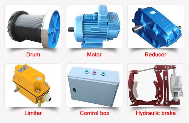 JK 5t Electric Wire Rope Winch 380V for large oversize concrete 1