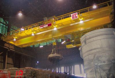 Cina Tipo acciaio sopraelevato di controllo di qualità della gru a ponte della trave del doppio 10T Q345 elettromagnetico in vendita