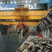 China 20tons QZ model Double Beam  Overhead Crane with Grab with Cab Control for sale