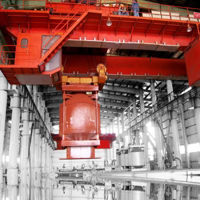 Cina Ton~ del modello 75 della gru QDY della fonderia doppia gru a ponte della trave da 320 tonnellate per la fabbrica d'acciaio in vendita