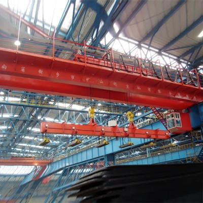 Cina doppia fine nastro d'attaccatura girante resistente Crane With Magnet System del fascio del fascio 10+10ton in vendita