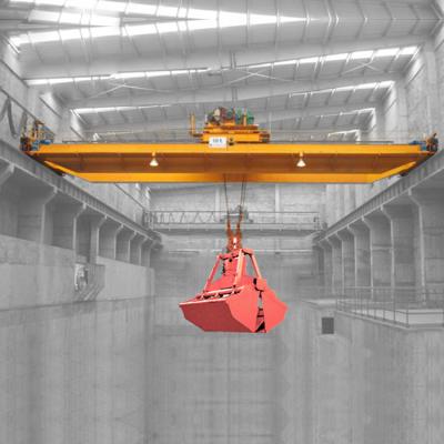 China Έκταση 31.5m υπερυψωμένος γερανός δοκών IP54 5T A5~A7 QZ διπλός με την αρπαγή for sale