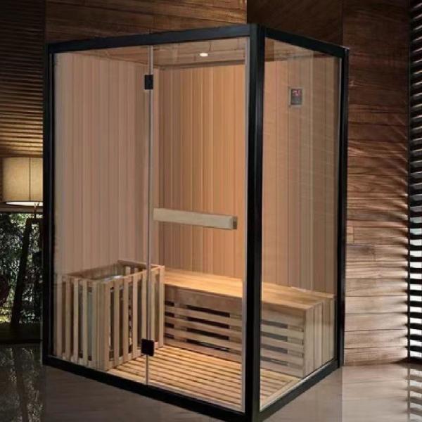 Quality Affordable Eco Friendly 2 Person Traditional Sauna Room Hemlock/Red Cedar Sauna Room Indoor for sale