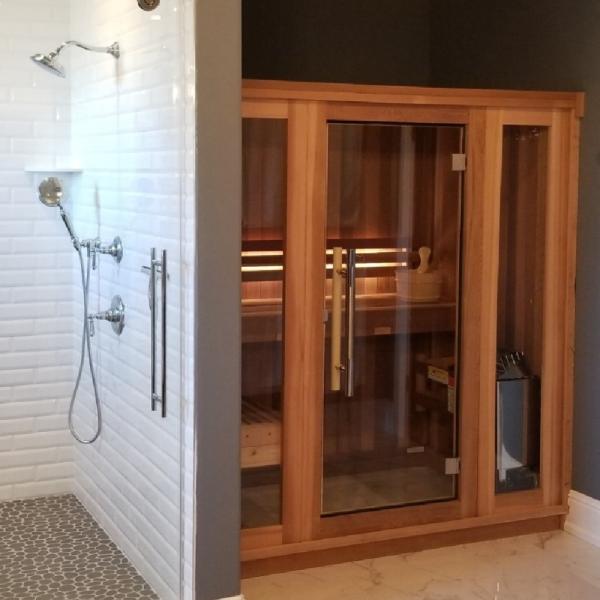 Quality 2025 Sauna Manufacturers Traditional Sauna room 4 Person Hot Rock Steam Shower Sauna for sale