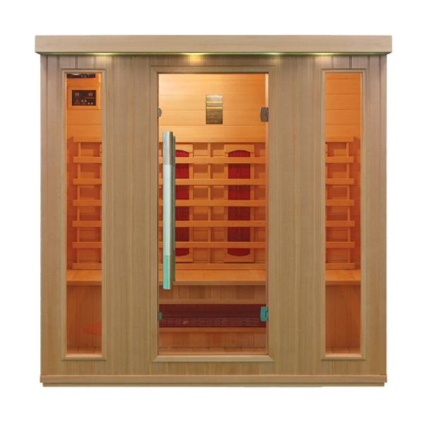 Quality 2025 High Quality Low EMF 3 Person Hemlock Dry Steam Carbon Fiber Heating Panels Sauna Rooms for sale