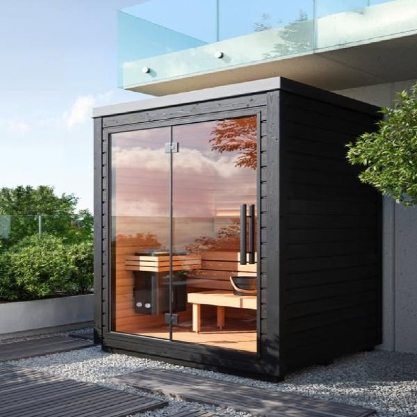 Quality Factory Supply Outdoor Sauna 2-4 Person Family Traditional Steam Sauna Hemlock/Red Cedar Spa for sale