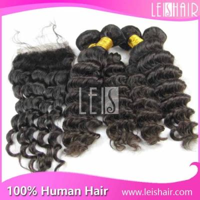 China large stock Grade 5A Virgin Peruvian Human Hair deep curly for sale