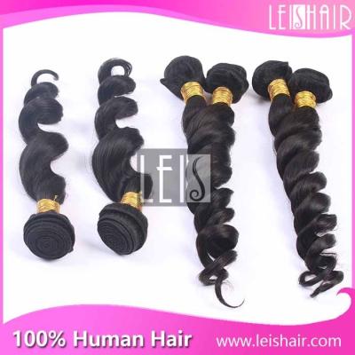 China Unprocessed 5A 100% Human Virgin Loose Wave Peruvian Hair Weaving for sale