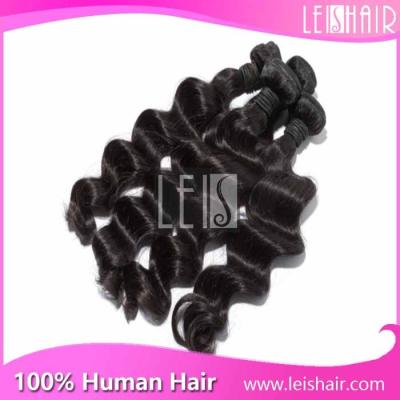China Loose wave 100% peruvian virgin human hair weaving for sale