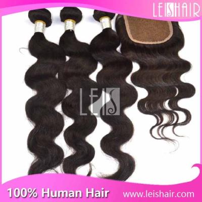 China Good feedback premium body wave indian human hair extension for sale