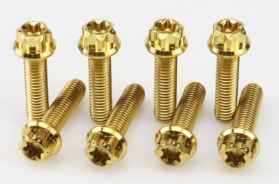 Cina Modifica esterna interna del motociclo del vitello di Plum Flange Screws M6 della lega di titanio in vendita