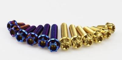 Cina Modifica esterna interna del motociclo del vitello di Plum Flange Screws M6 della lega di titanio in vendita
