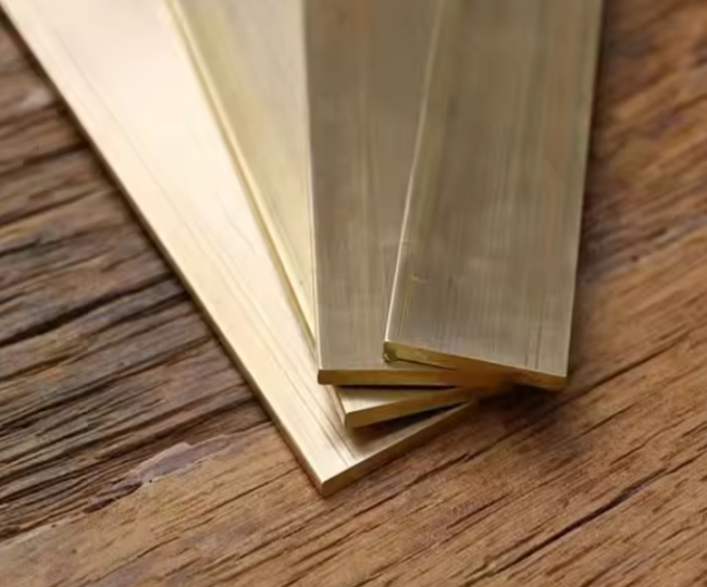 Brass copper sheet close-up