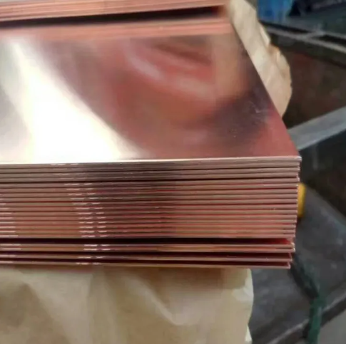 Bright surface copper sheet sample