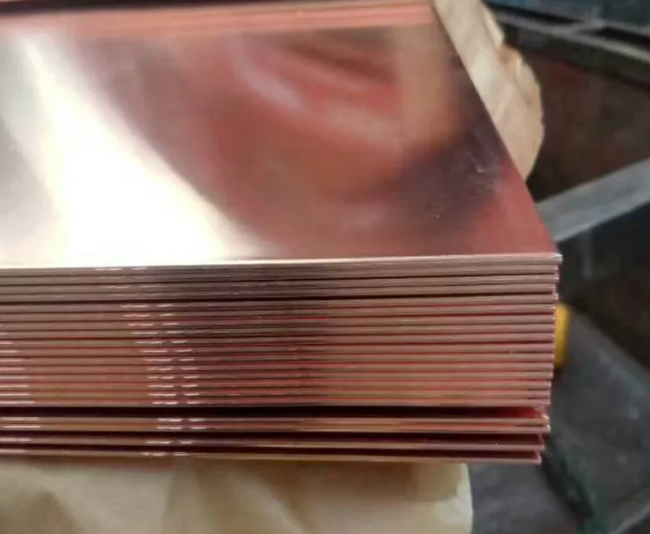 Copper sheet surface finishes