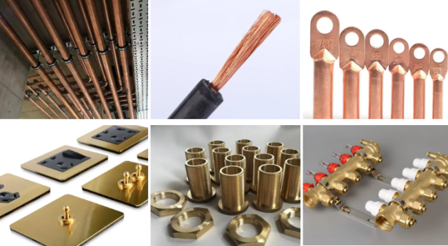Copper strip in various industrial applications
