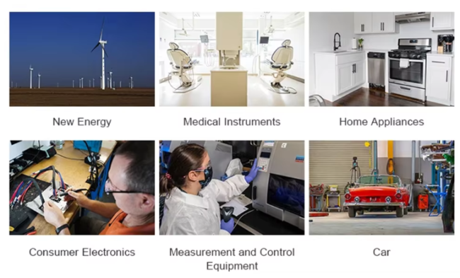 Copper busbars installed in various industrial applications