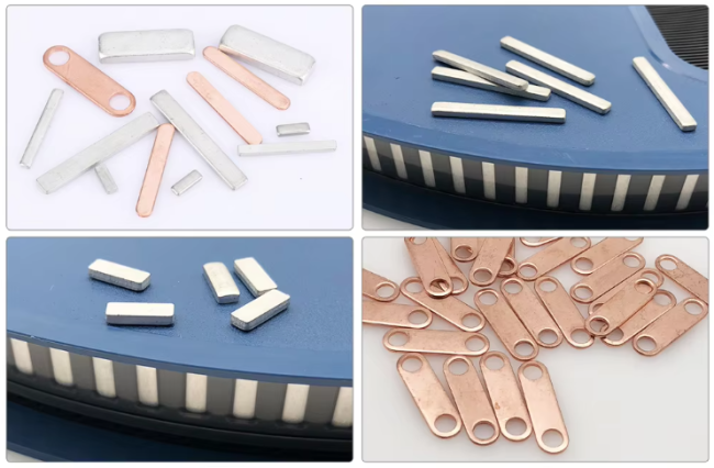 Multiple copper busbars with different surface treatments