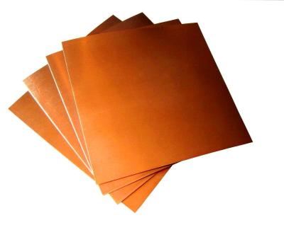 China 1000*2000mm Decorative Copper Sheets Red Rectangular T2 High Corrosion Resistance for sale