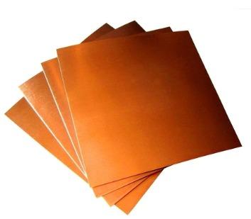 China 1000 X 2000mm Decorative Copper Sheets Red Rectangular T2 High Corrosion Resistance for sale