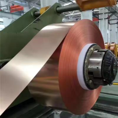 Cina Laminato di rame C11000 in rotolo, nastro di rame da 25 mm, larghezza personalizzabile in vendita