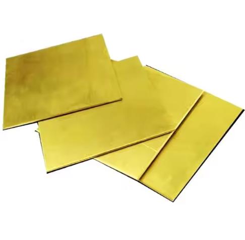 Quality ASTM C28000 C27400 Gold Plated 0.8 Mm Brass Sheet Custom Made for sale