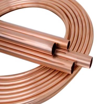 China C10700 C12000 T2 Pure Seamless Copper Tubing Round/Square/Rectangular Copper Pipe For HVAC Refrigeration for sale