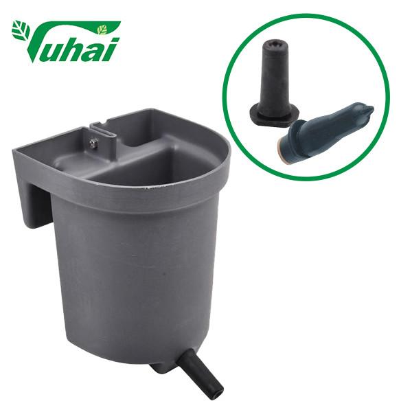 Cubo de alimentación de 3L Cubo de alimentación de vacas gris con una tetera Para la alimentación de terneros de granjas lecheras