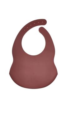 China ODM Red Amamentação Bebê Nutrição Bib Silicone Bib Com Food Catcher à venda