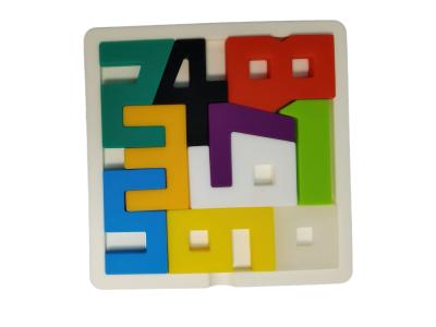 China Custom Non Toxic Silicone Puzzle Tangram 7 Piece For Children With Size Is 15*15*3 cm And Weight Is 230 Gram for sale
