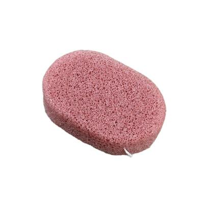 Cina Oval Shape Red Absorbency Facial Konjac Sponge for a Fun and Clean Bath Time Size Is 8*6*2.5 cm And Weight Is 16 Gram in vendita