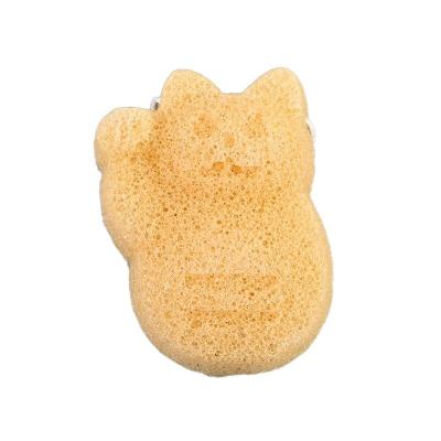 Cina Assorted Non Toxic Body Konjac Sponge Set Polyurethane Foam Safe Cleaning Lucky Cat Fun Yellow Colours 16 Gram 8*6*2.5cm in vendita