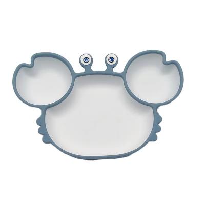 China 2 colori granchio personalizzato bambini piatti di silicone ciotola senza ftalati con dimensioni è 23 * 18 * 3,7 cm e il peso è 241 grammi for sale