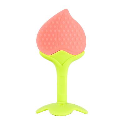 中国 リンゴ 2色 柔らかいゴム シリコン ベビー歯具 食品グレード 乳児用 歯入れ サイズ 8*7.3cm 体重 44g 販売のため