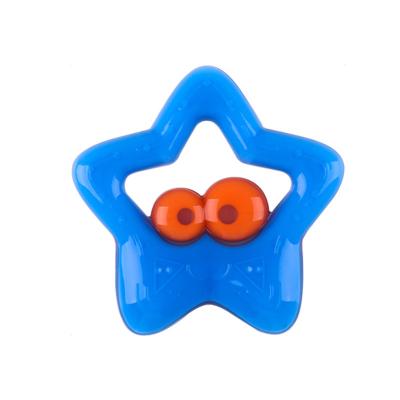 Cina Handheld Silicone Wrist Teether Starfish Shape 2 Colors Ice Cream Phthalate Free With Size 8*7.3cm And Weight Is 38 Gram in vendita