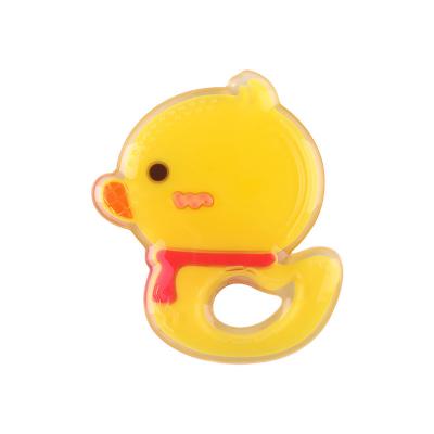 Cina 2 colori anatra gialla anguria silicone baby teether mesh frutta personalizzata con dimensioni 8 * 7,3 cm e peso è di 30 grammi in vendita