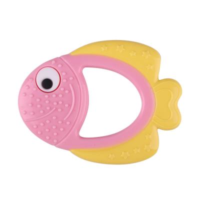 China 2 Colors OEM/ODM Service Silicone Baby Teether Toys Small Fish Pineapple With Size Is 8.1*8.3 cm And Weight Is 26 Gram Te koop