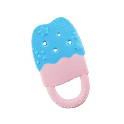 China Blue 2 Colors 29 Gram Silicone Baby Teether Fruit Animal Shape OEM Service And Size 9.3*5.3*0.9 cm And Weight Is 29 Gram Te koop